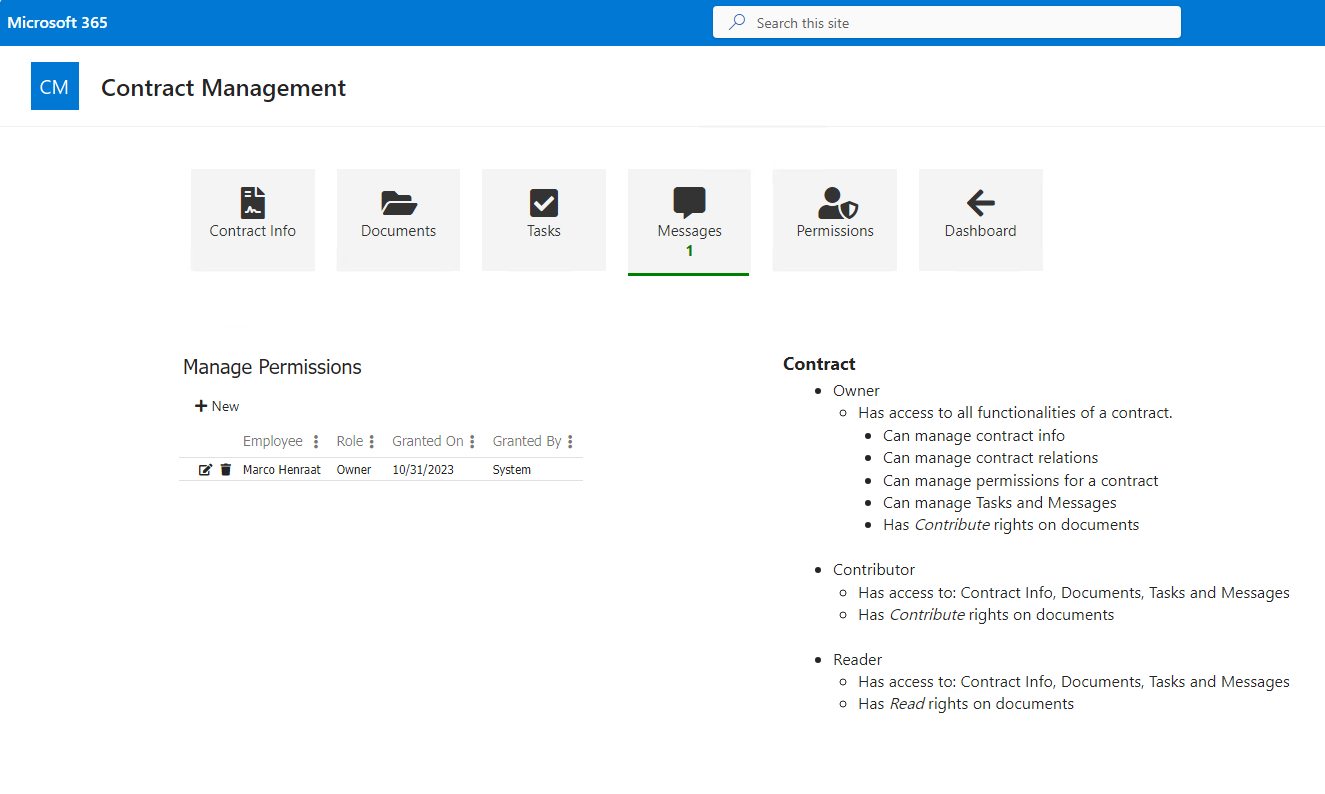 Contract Details | Ometa Solutions Documentation